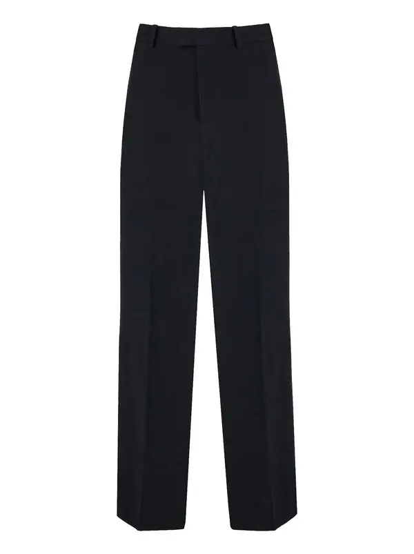 FERRAGAMO Tailored Trousers With Satin Inserts - Black