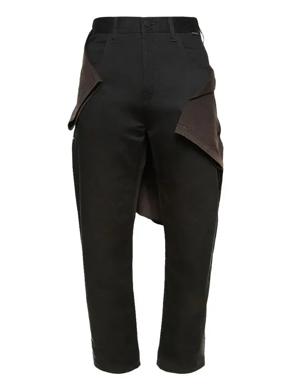 44 LABEL GROUP Straight Conflict Pants - Black