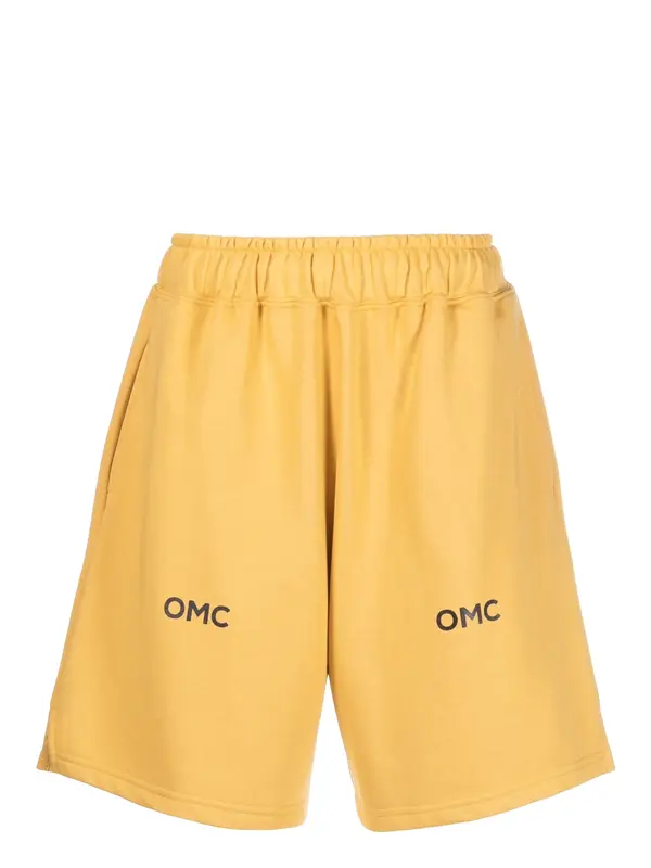OMC Logo-print Track Shorts - Yellow