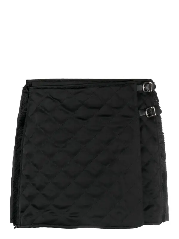 DURAZZI MILANO Quilted Wrap Mini Skirt - Black
