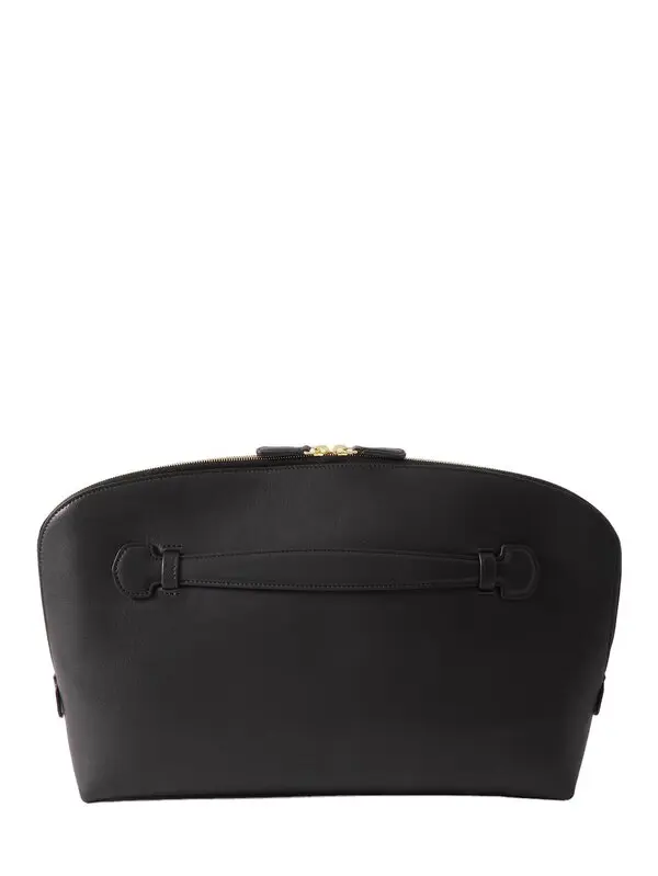 THE ROW Ellie Leather Clutch - Black