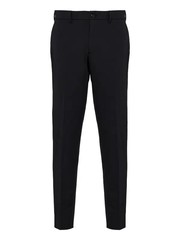 Prada Techno Stretch Slim Fit Trousers - Black