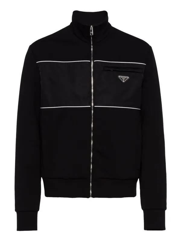 Prada Jacket With Re-nylon Detail - Black