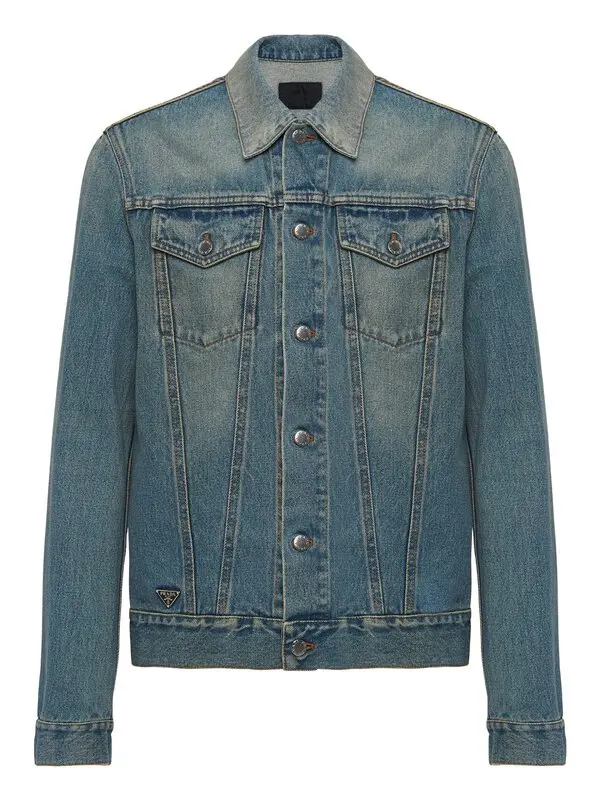 Prada Deni Blouson Jacket - Blue