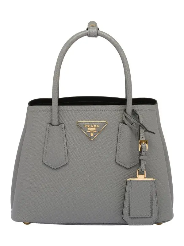 Prada Small Saffiano Leather Handbag - Grey