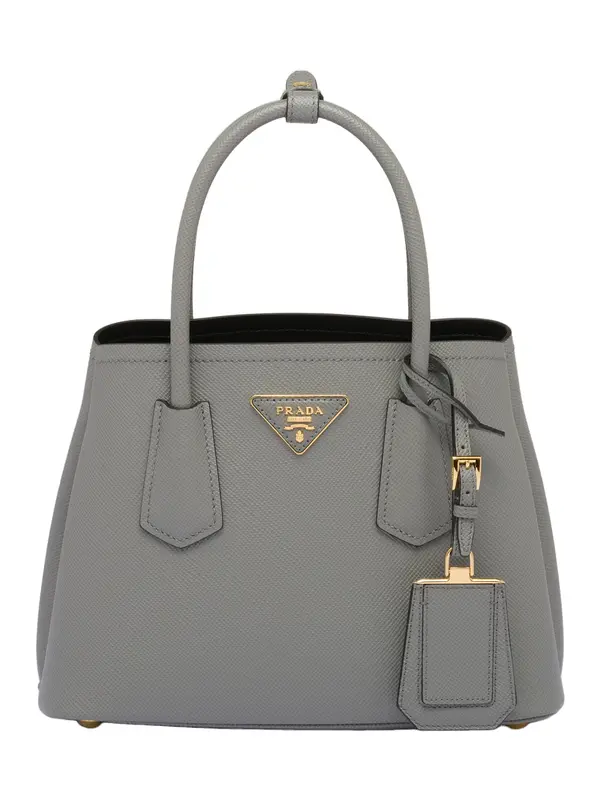 Prada Saffiano Leather Handbag - Slate/black