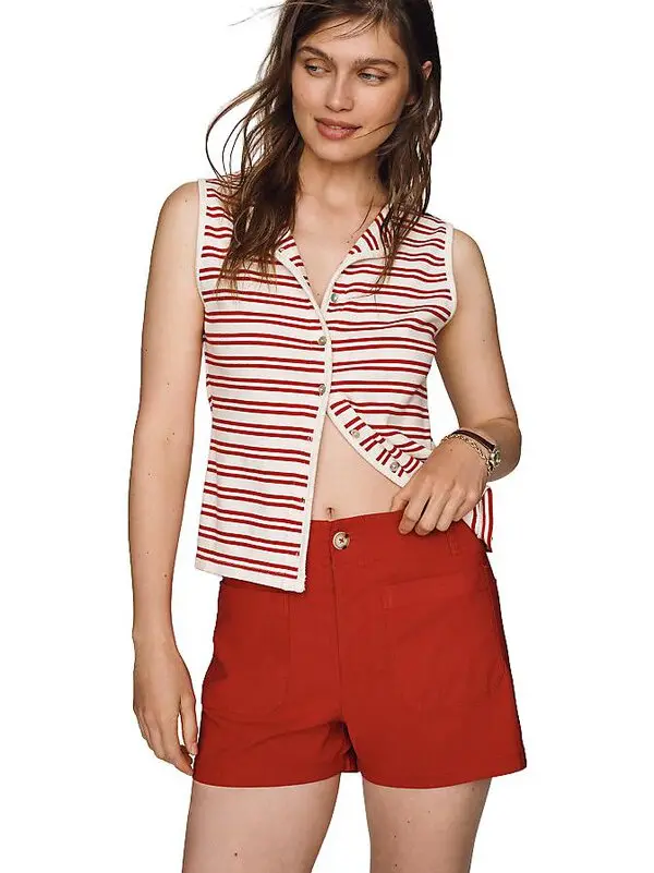 Maeve Colette High-rise Tailored Shorts - Wine