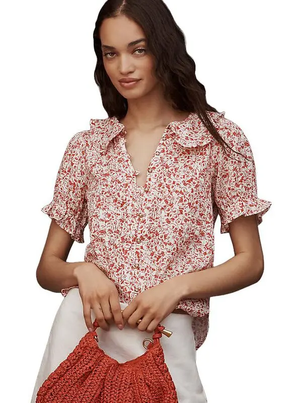 PILCRO Keira Blouse - Red