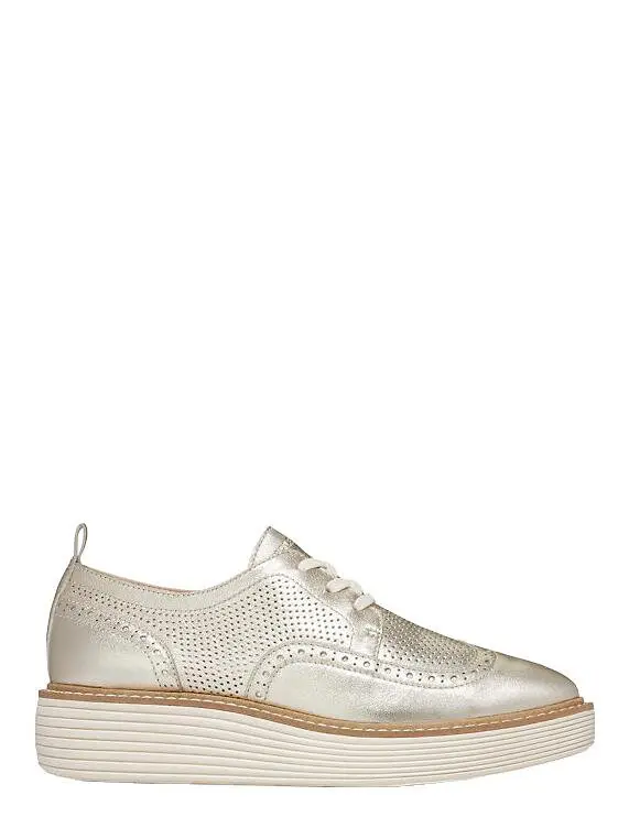 Cole Haan Original Grand Platform Oxfords - Gold