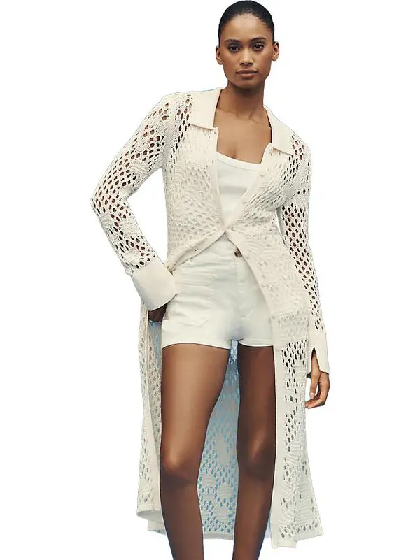 Maeve The Colette Denim Shorts - White