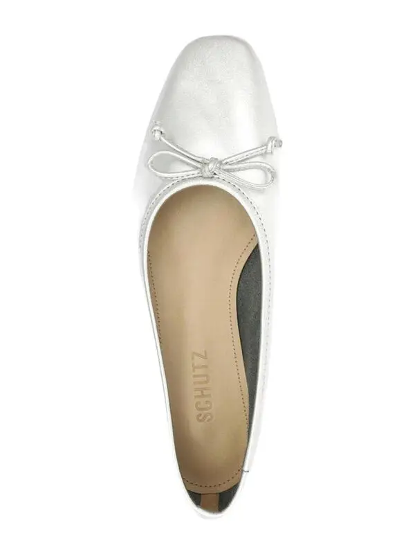 Schutz Arissa Metallic Ballerina Flats - Prata