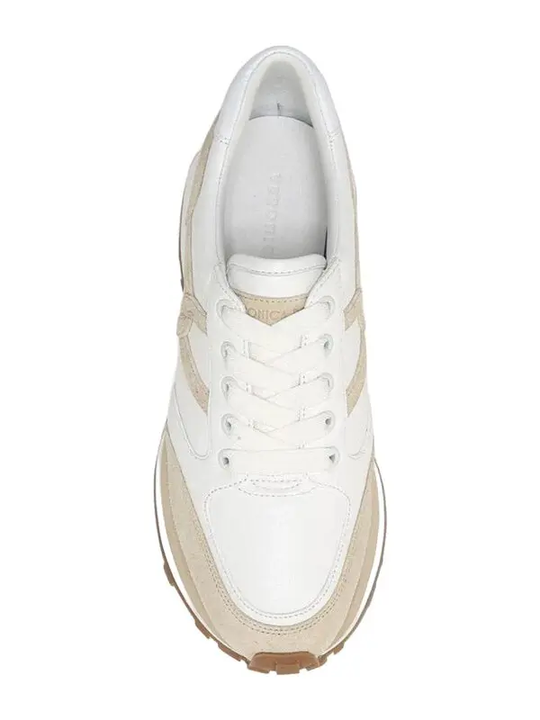 Veronica Beard Valentina Retro Leather Sneakers - Coconut/ecru
