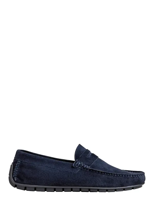 Bruno Magli Xane Suede Driver Loafers - Navy Suede