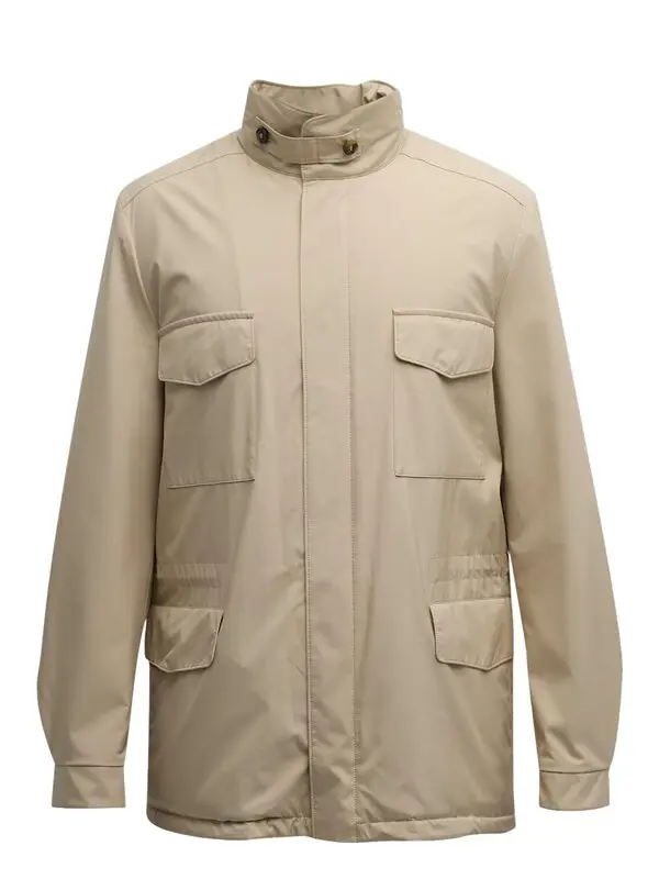 Loro Piana Traveler Windmate Storm System Utility Jacket - Taupe