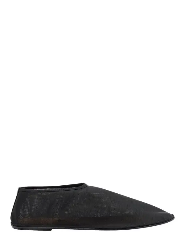 THE ROW Sheer Nylon Flats - Black