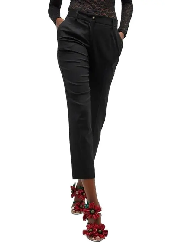Dolce & Gabbana Fitted Trousers - Black