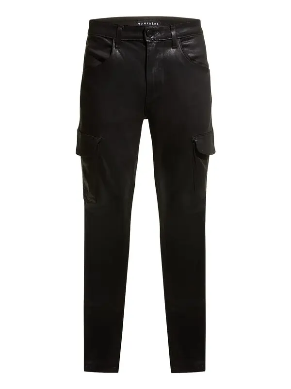 Monfrère Preston Coated Cargo Denim Pants - Coated Noir