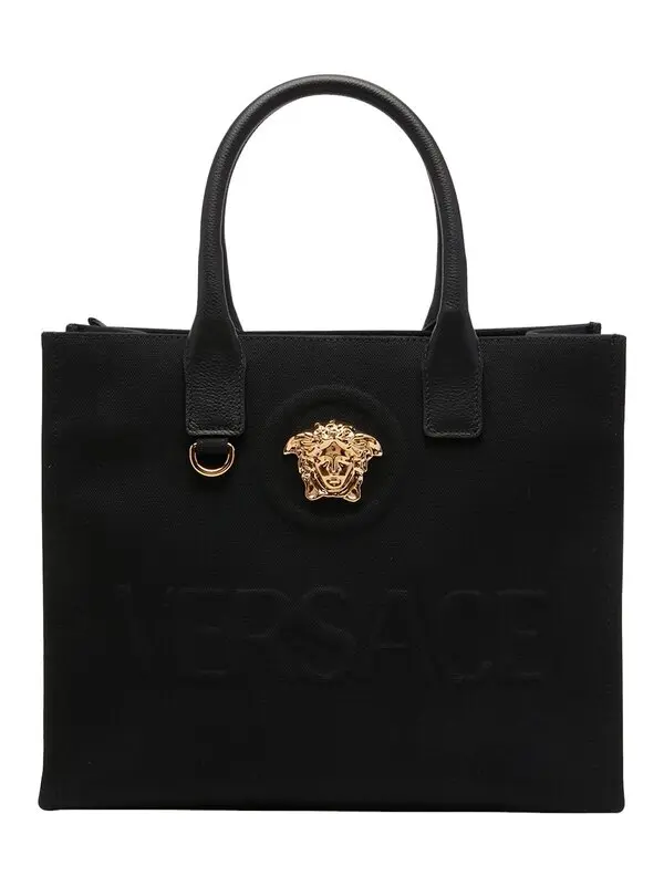 Versace La Medusa Mini Tote Bag - Black/gold