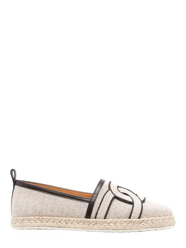 TOD'S Kate Piped-trimming Espadrilles - Neutrals