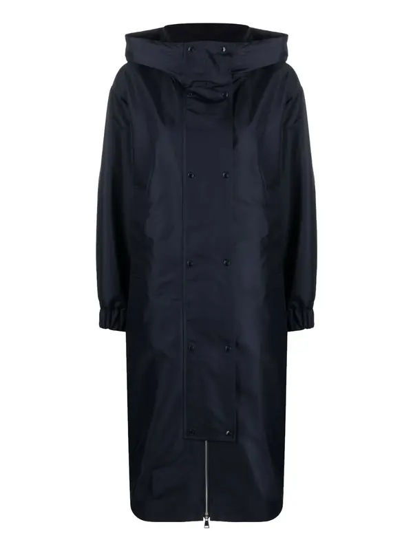 Moncler Sarran Hooded Parka Coat - Blue