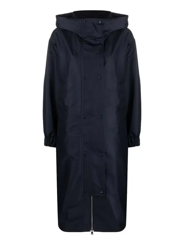 Moncler Sarran Hooded Parka Coat - Blue