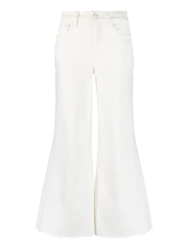 FRAME Flared Cropped Jeans - White
