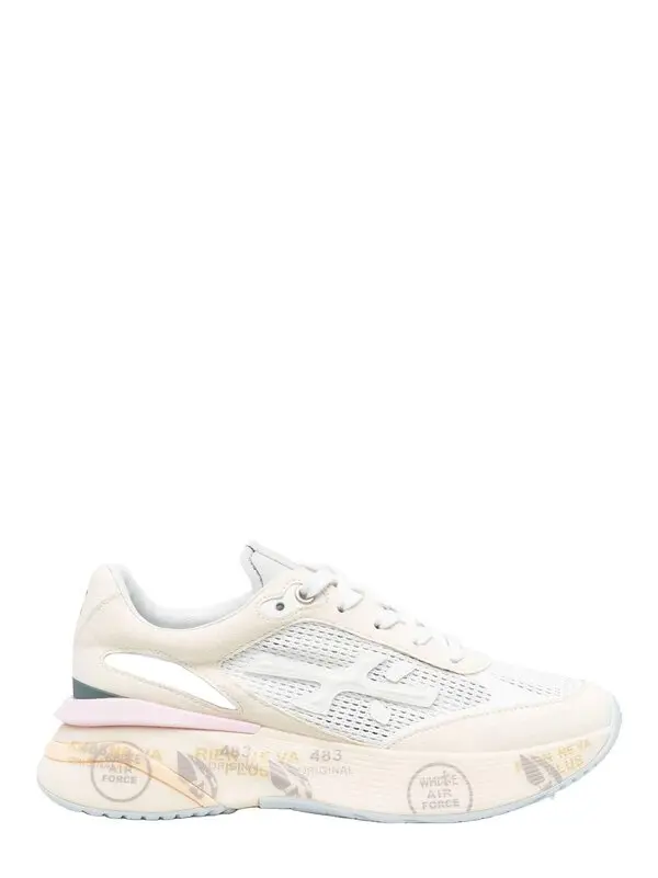 Premiata Logo-patch Lace-up Sneakers - Neutrals