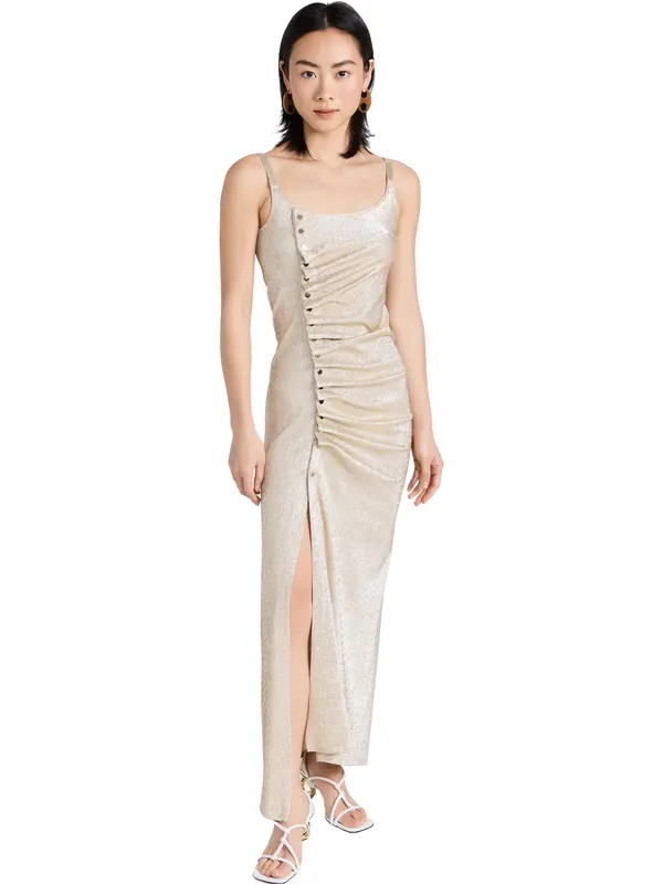 Rabanne Long Dress - Silver/gold
