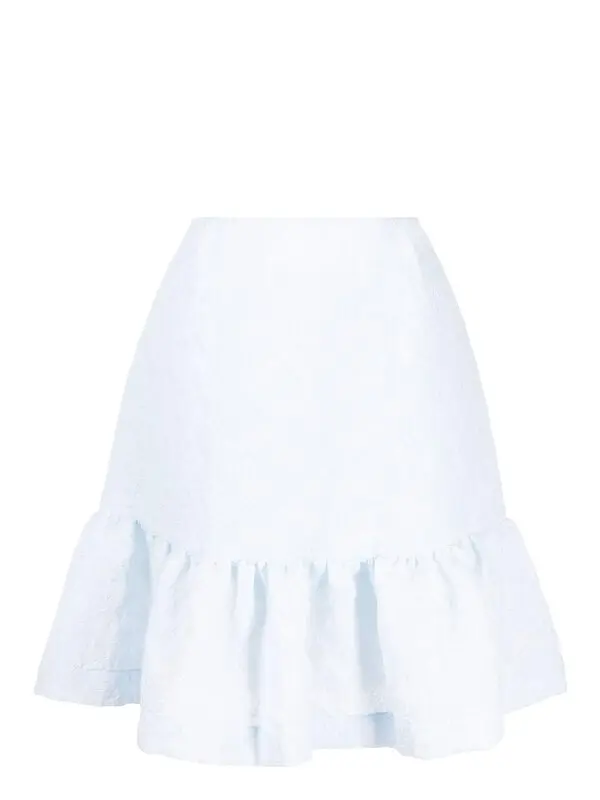 Simone Rocha Flared Hem Textured Skirt - Blue