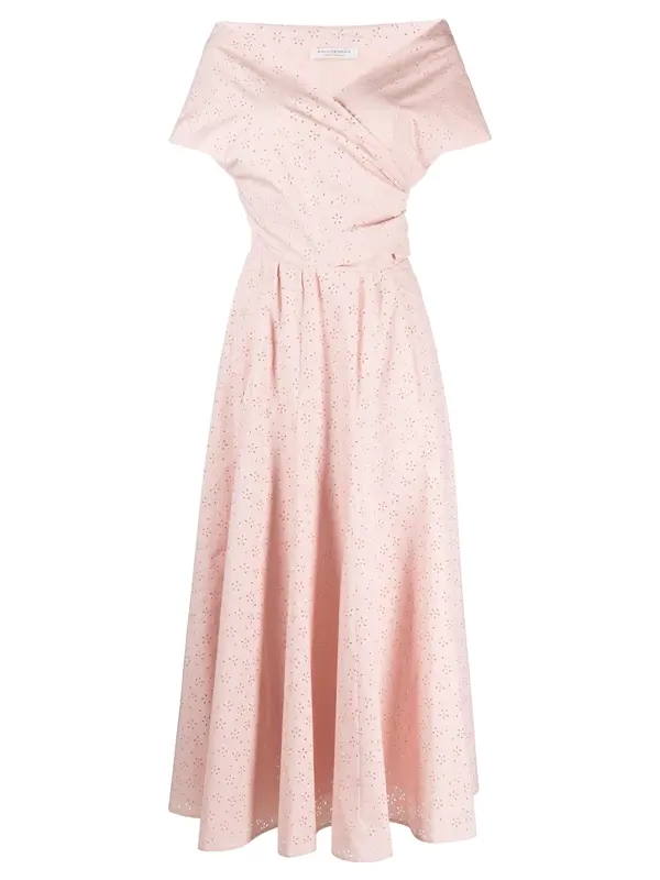 Philosophy Di Lorenzo Serafini Broderie-anglaise Long Dress - Pink