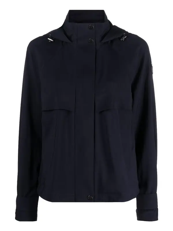 Woolrich Short Parka With Drawstring Hood - Blue