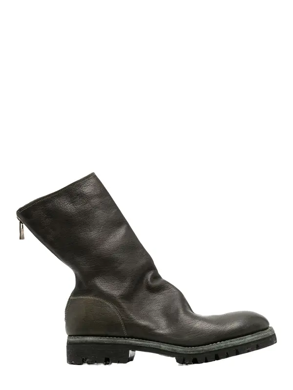 Guidi Round-toe Leather Boots - Green