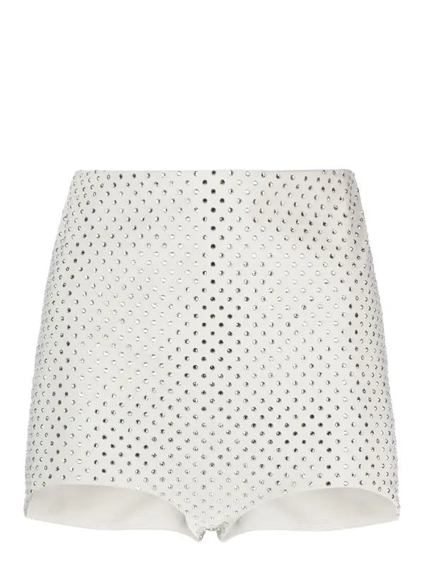 Philosophy Di Lorenzo Serafini Crystal-embellished Mini Shorts - Grey