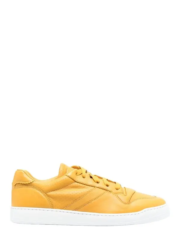 DOUCAL'S Hugh Leather Low-top Sneakers - Yellow