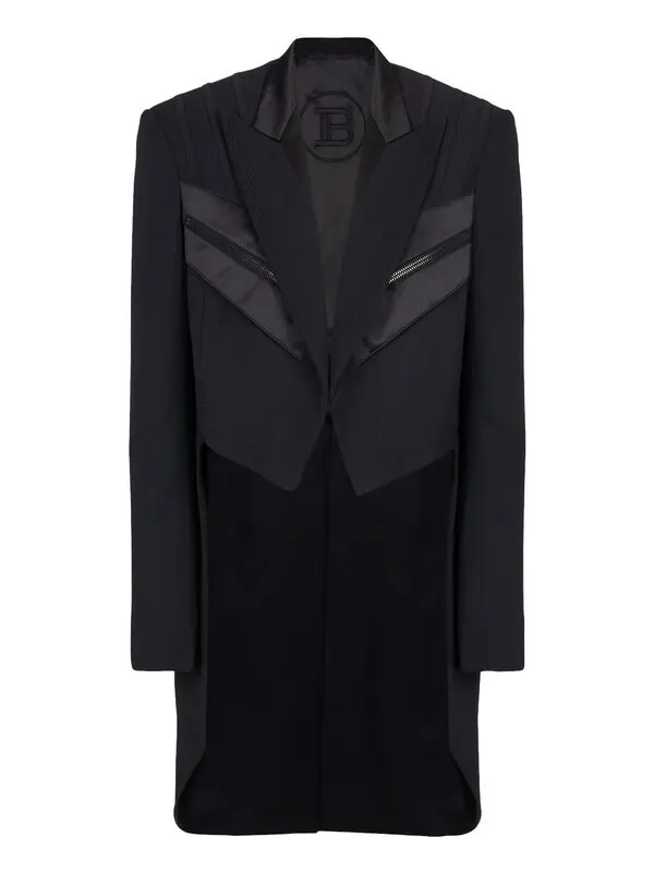Balmain Single-breasted Wool Tailcoat - Black