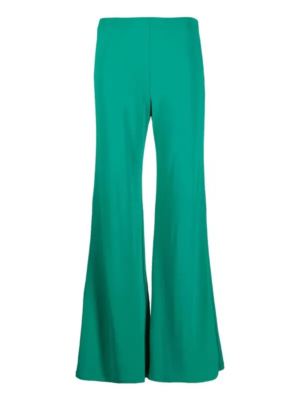 Alberta Ferretti High-waisted Flared Trousers - Green
