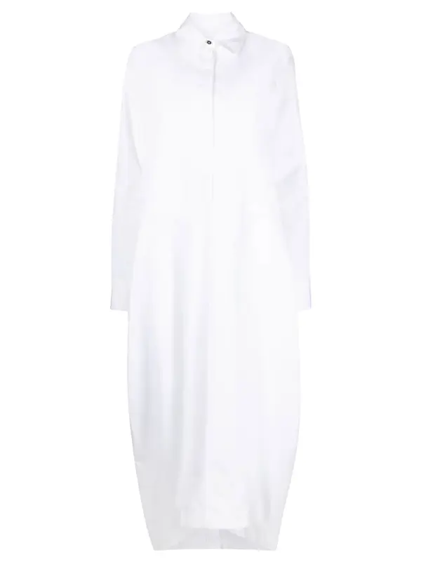 JIL SANDER Baggy-fit Shirt Maxi Dress - White