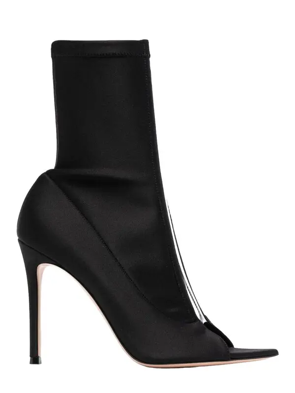 GIANVITO ROSSI Paneled Sock-style Ankle Boots - Black