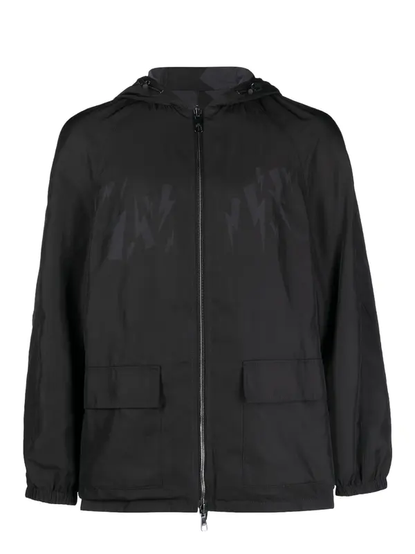 Neil Barrett Camouflage Reversible Bomber Jacket - Black
