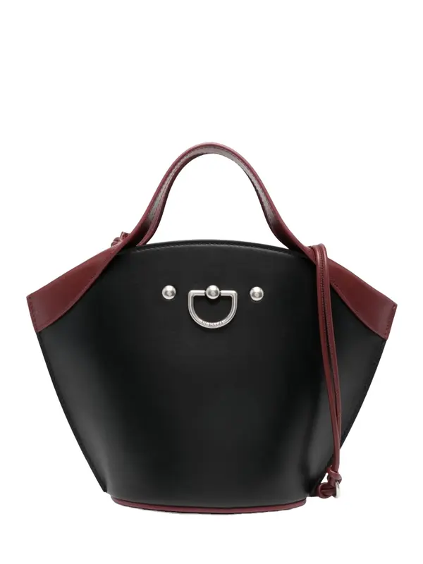 DURAZZI MILANO Two-tone Leather Tote Bag - Black