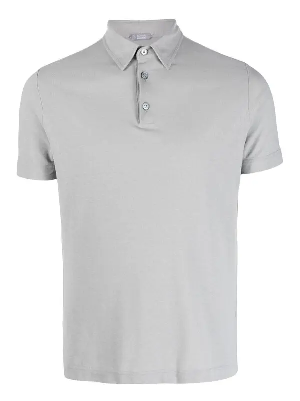 ZANONE Ice Cotton Polo Shirt - Grey