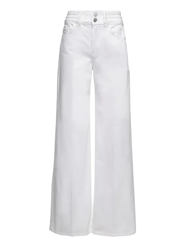 FRAME High-rise Wide-leg Pants - White