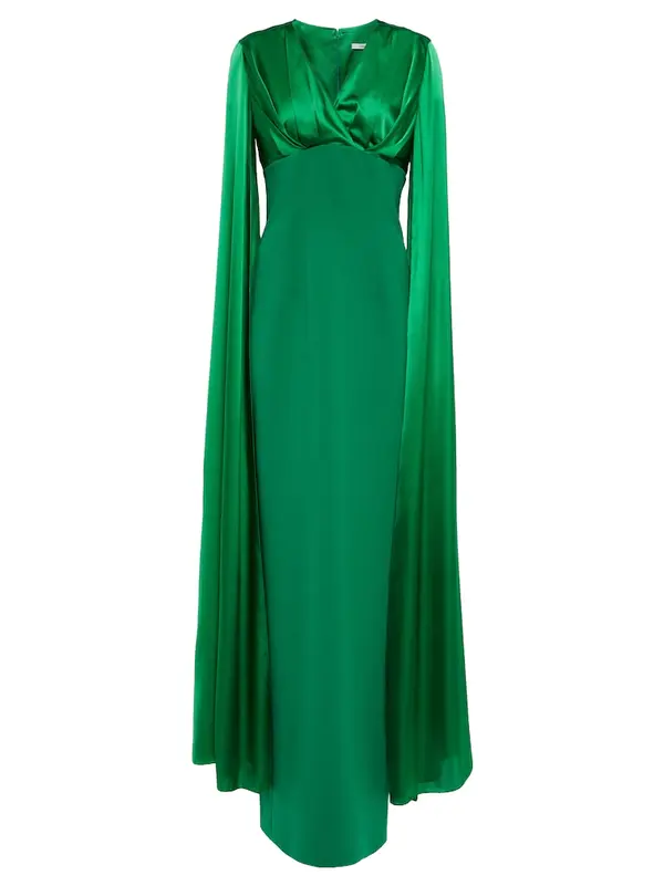 Safiyaa Crêpe Gown - Green