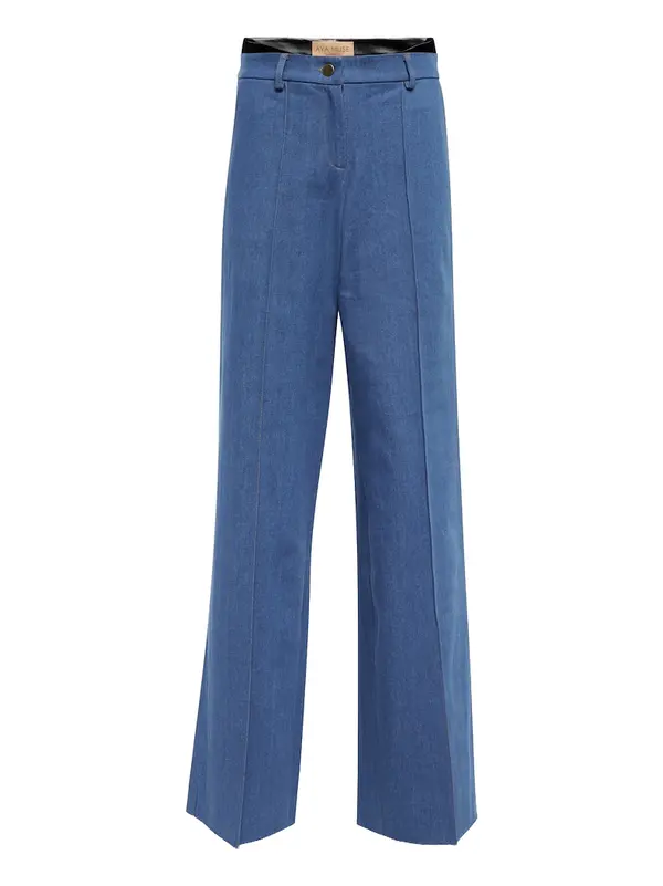 AYA MUSE Ule Low-rise Denim Pants - Blue