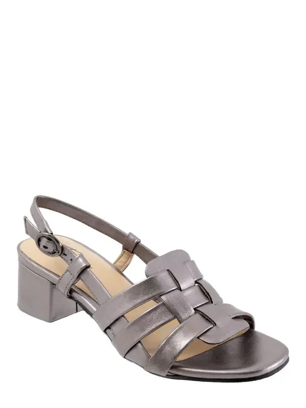 Trotters Luna Slingback Sandal - Pewter Metallic