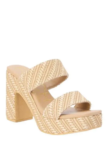 Matisse Gem Platform Sandals - Tan