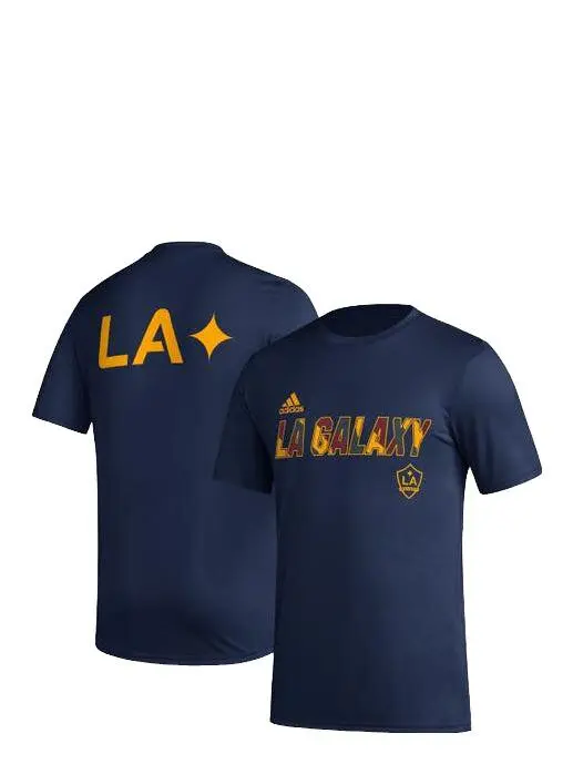 Adidas La Galaxy Team Jersey Hook Aeroready T-shirt - Navy