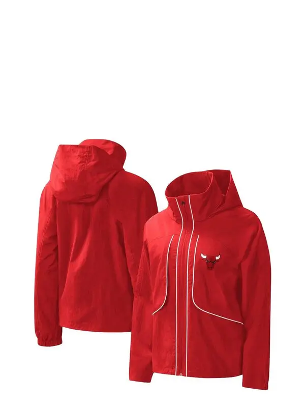G-III 4HER BY CARL BANKS Chicago Bulls "last Shot" Full-zip Hoodie By - Red