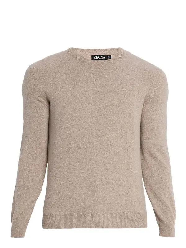 Zegna Oasi Cashmere Crewneck Sweater - Beige