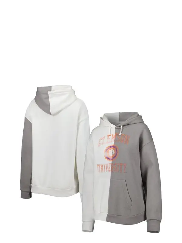 GAMEDAY COUTURE Clemson Tigers Split Pullover Hoodie - White